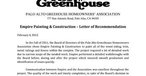 Empireworks Reviews And Resources The Greenhouse Hoa Reference Letter