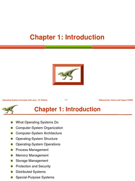 Chapter 1 Introduction 11 Silberschatz Galvin And Gagne ©2009 Operating System Concepts With