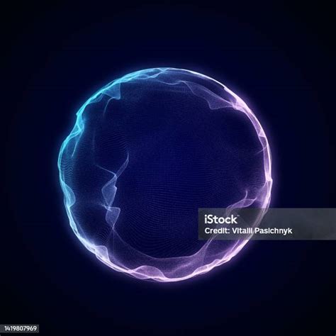 음악에 대한 구형 이퀄라이저 입자의 둥근 음파 뮤지컬 추상적 인 파란색 배경 3d 렌더링 개념에 대한 스톡 사진 및 기타 이미지 Istock