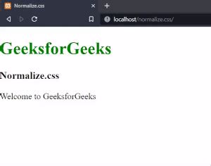 Normalize.css | GeeksforGeeks