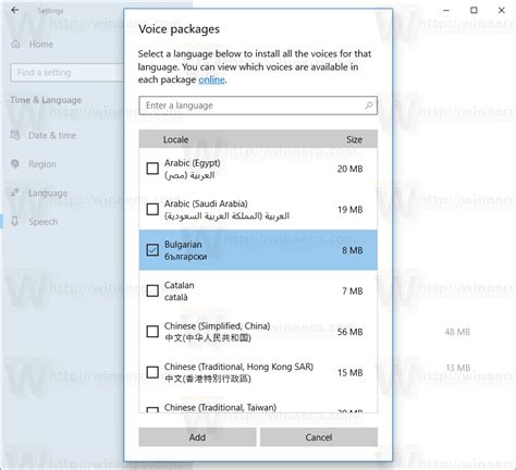 Add And Remove Speech Voice In Windows