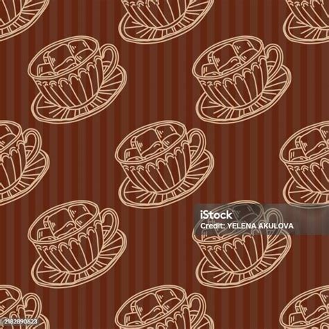 커피 컵 스케치의 패턴입니다 벡터 일러스트 레이 션 다양한 커피 컵 0명에 대한 스톡 벡터 아트 및 기타 이미지 0명 낙서 드로잉 디자인 Istock