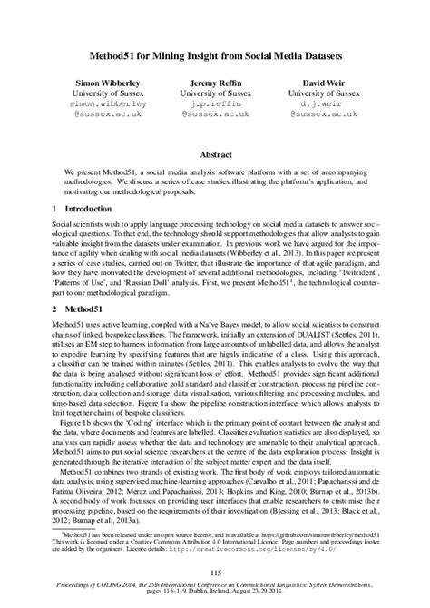Pdf Method51 For Mining Insight From Social Media Datasets