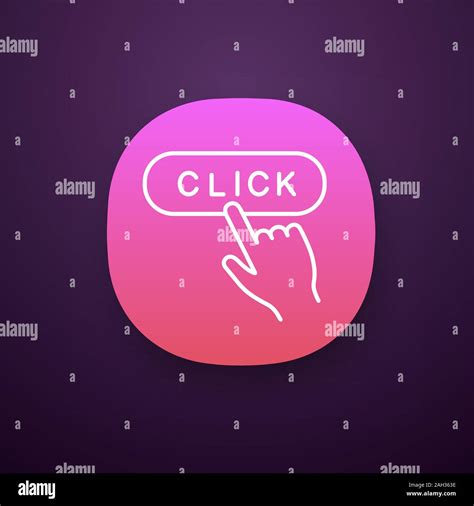 click button app icon ui ux user interface webpage navigation hand