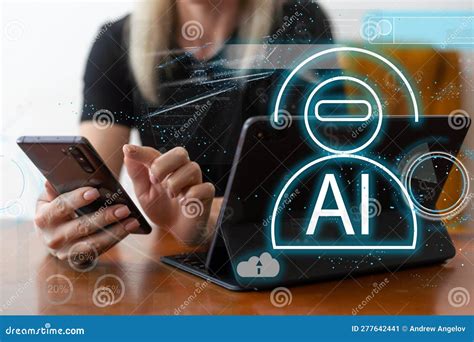 woman using computer chatting with an intelligent artificial