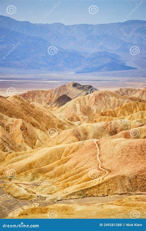 Trail Through Zabriskie Point Sediments Colorful Formation Stock Photo Image Of Rocks