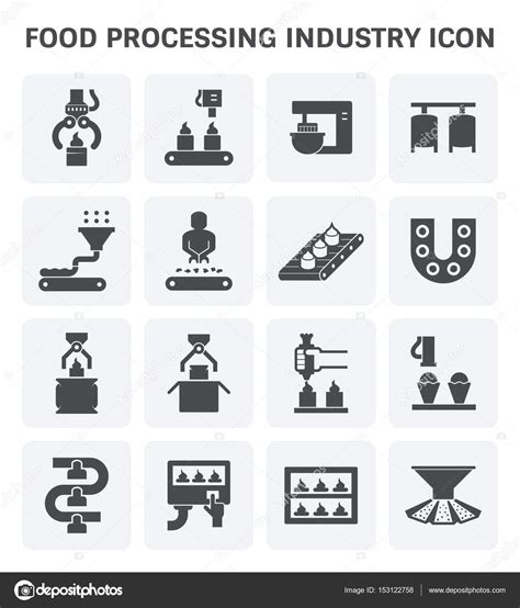 Food Processing Icon Stock Vector Roncivil