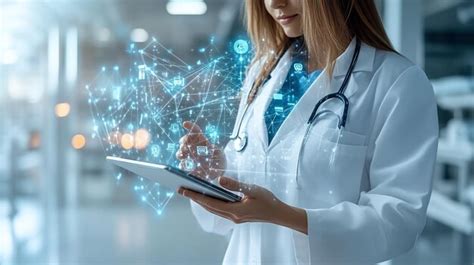 Doctor Analyzing Digital Health Data Premium Ai Generated Image
