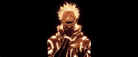 Sukuna Wallpaper 4k Glowing Golden 5k Amoled