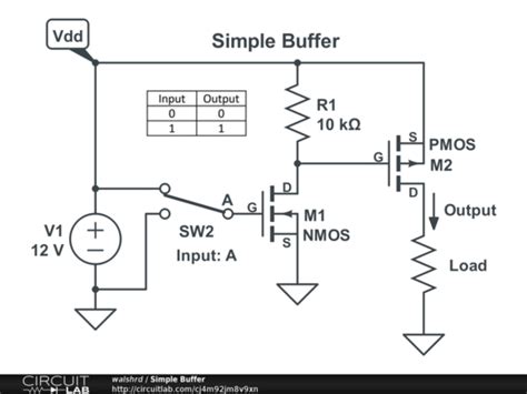 Simple Buffer Circuitlab