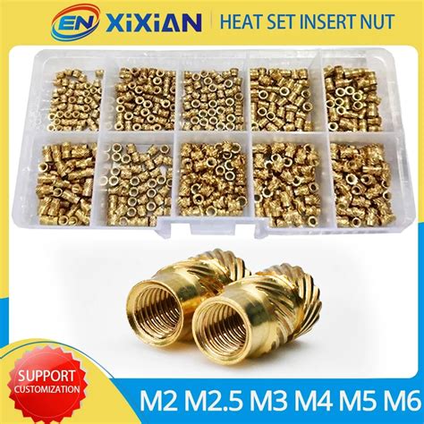 M2 M3 M4 M5 M6 Brass Inserts Kit Heat Set Inserts M2 M3 M4 Kit Set