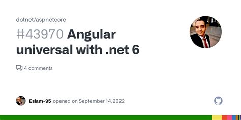 angular universal with 6 · issue 43970 · dotnet aspnetcore · github