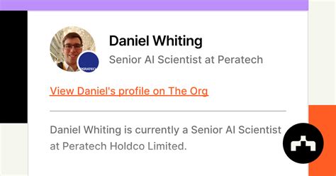 Daniel Whiting Senior Ai Scientist At Peratech The Org