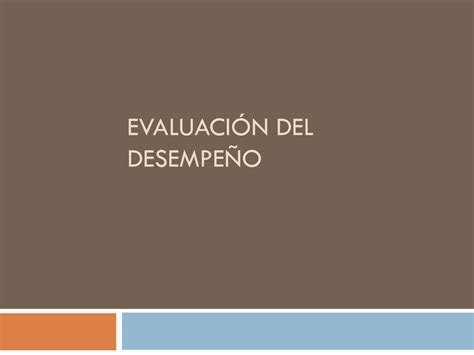 SOLUTION: Evaluacion del desempe o en rrhh - Studypool