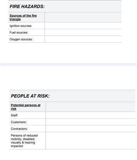 Fire Risk Assessment Template Uk Etsy Uk