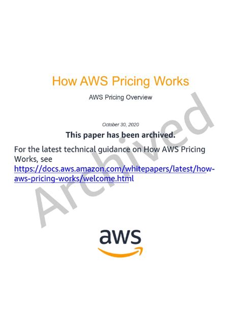 Archived How Aws Pricing Works Aws Pricing Overview Aws Pricing