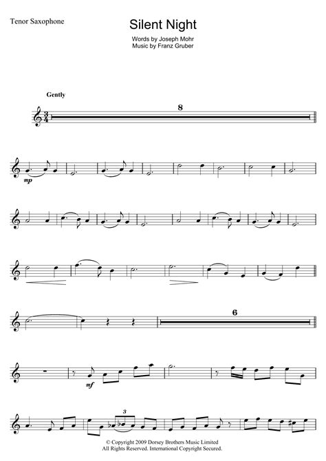 Tenor Saxophone For Silent Night