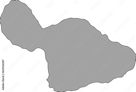 Doodle Freehand Drawing Of Maui Island Map Stock Illustration Adobe Stock