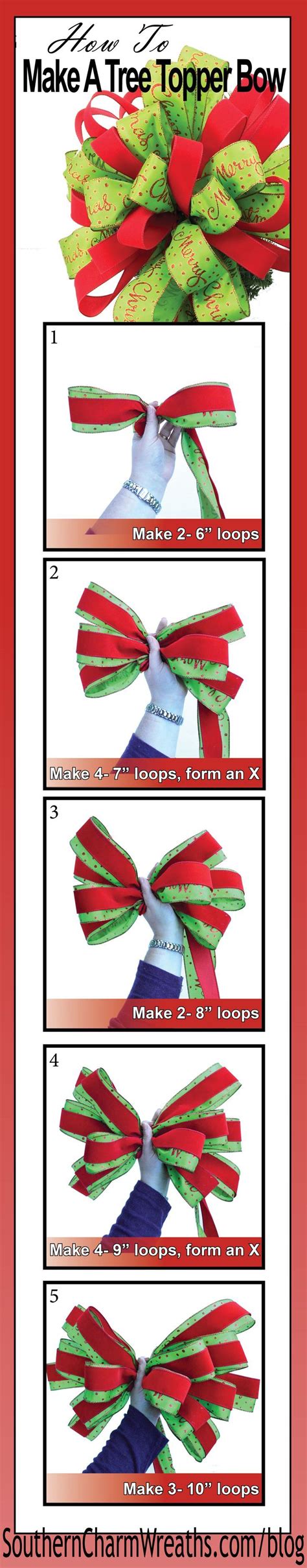 How To Make A Tree Topper Bow Christmas Tree Topper Bow Christmas Tree Toppers Christmas Wreaths