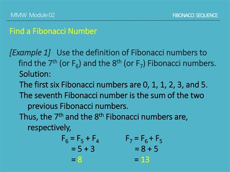Lecture Mmw 02 Fibonacci Sequence Sy 2023pptx