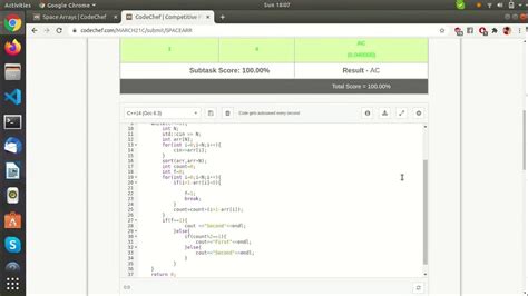 Space Arrays Codechef Solution Youtube