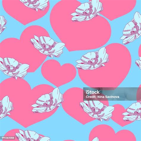 밝고 화려한 손으로 그린 하와이 열 대 잎과 복고풍 디자인 패턴 원활한 벡터 꽃 0명에 대한 스톡 벡터 아트 및 기타 이미지 0명 꽃 식물 다중 색상 Istock