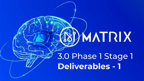 Matrix 30 Phase 1 Stage 1 Deliverables — 1 Matrix
