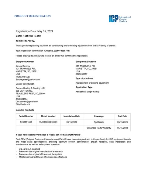 Registration Confirmation Icp Barbrey Pdf