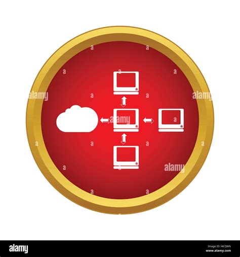 Cloud Computing Connection Icon Simple Style Stock Vector Image And Art