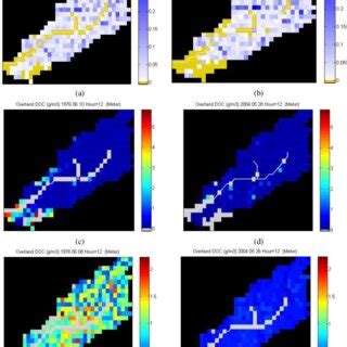 The Overland Flow Depth On June A May B And The Download Scientific