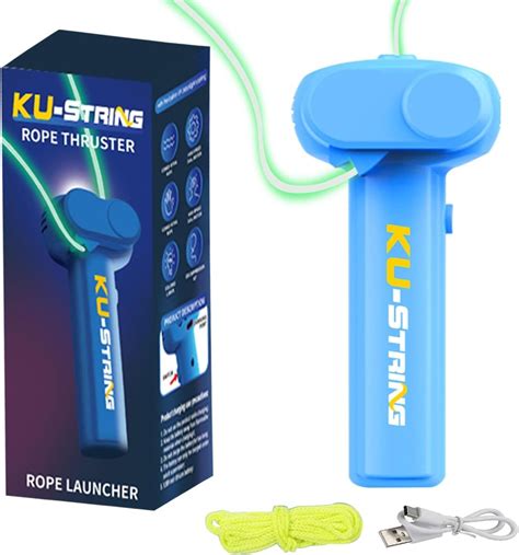 2 Pack Lasso String Shooter Loop Toy Handheld Zip Rope Launcher