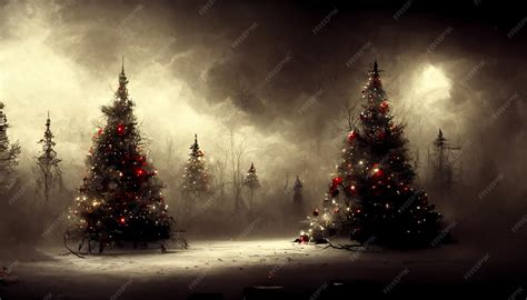 Dark Christmas Tree Wallpaper