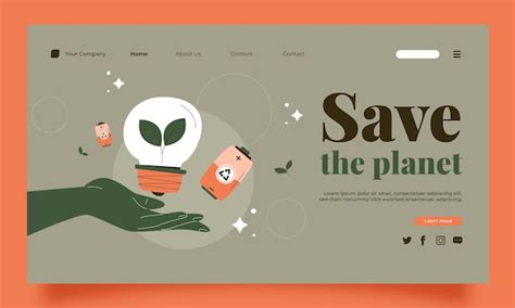 Free Vector Hand Drawn Ecology Design Template