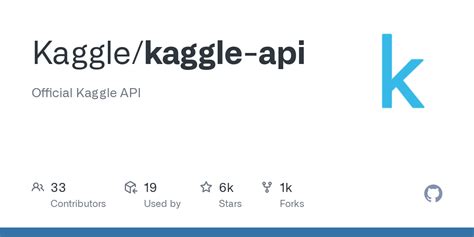 GitHub Kaggle Kaggle Api Official Kaggle API