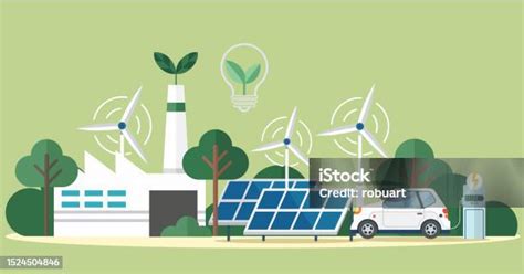 태양 전지판과 태양이 있는 배터리 재생 가능한 스마트 전력 오프 그리드 시스템에서 전기 자동차 충전 재생 에너지에 대한 스톡 벡터 아트 및 기타 이미지 Istock