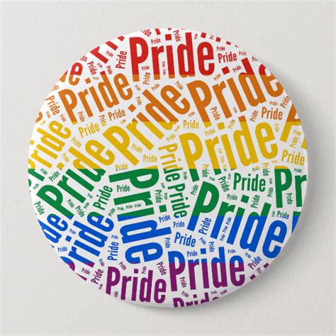 Pride Word Pattern Flag Pinback Button Zazzle