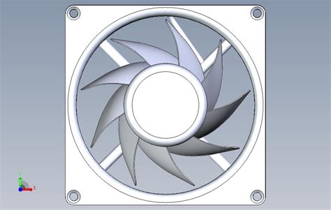 风扇2parasolid模型图纸免费下载 懒石网