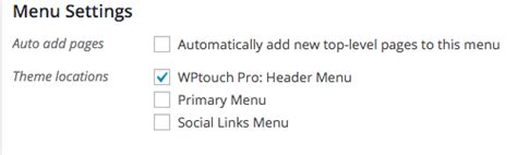 Selecting And Customizing Menus Wptouch Support Center