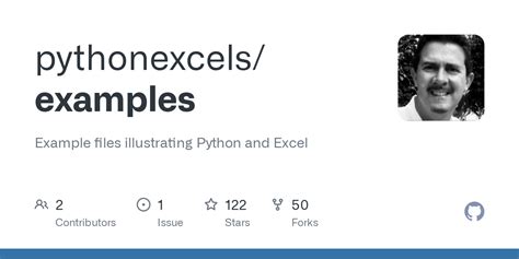 Github Pythonexcels Examples Example Files Illustrating Python And Excel