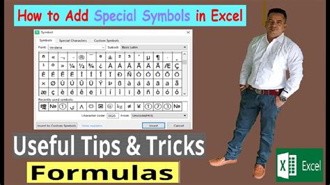 Microsoft Excel Tutorial How To Insert Special Symbols In Excel Part 43 Youtube