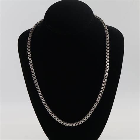 Effy Sterling Silver Box Link Necklace Property Room