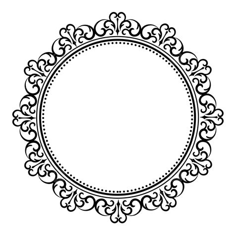 원 액자 화려한 꽃의 원 원 테두리 장식 Png 일러스트 및 Psd 이미지 무료 다운로드 Pngtree