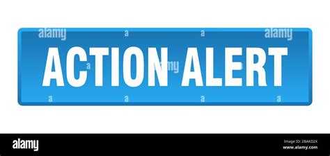 Action Alert Button Action Alert Square Blue Push Button Stock Vector Image And Art Alamy