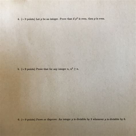 Solved 4 9 Points Let P Be An Integer Prove That If P Is
