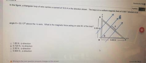 Solved In The Figure A Triangular Loop Of Wire Carries A Chegg Com