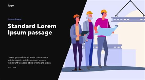 건설 현장에 서있는 세 엔지니어 무료 벡터