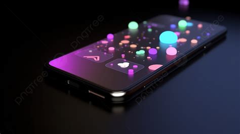 Modern Social Media Chat App Smartphone 3d Render With Floating Chat