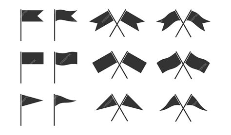 premium vector flag icon point location illustration symbol pointer