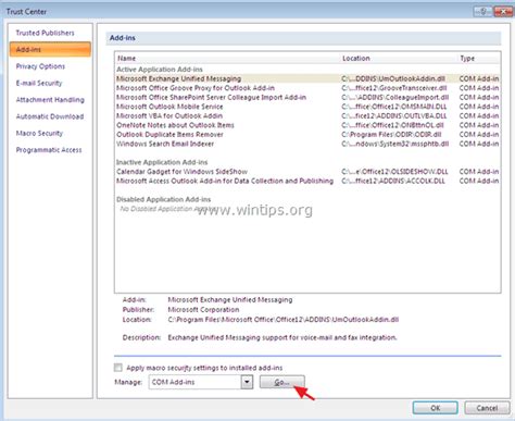 How To Manage And Disable Add Ins In Office 2016 2013 2010 2007 2003 WinTips Org