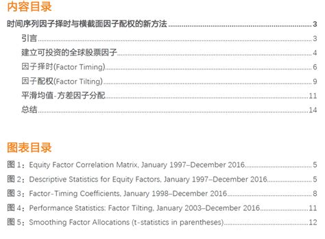 时间序列因子择时与横截面因子配权的新方法 搜狐大视野 搜狐新闻
